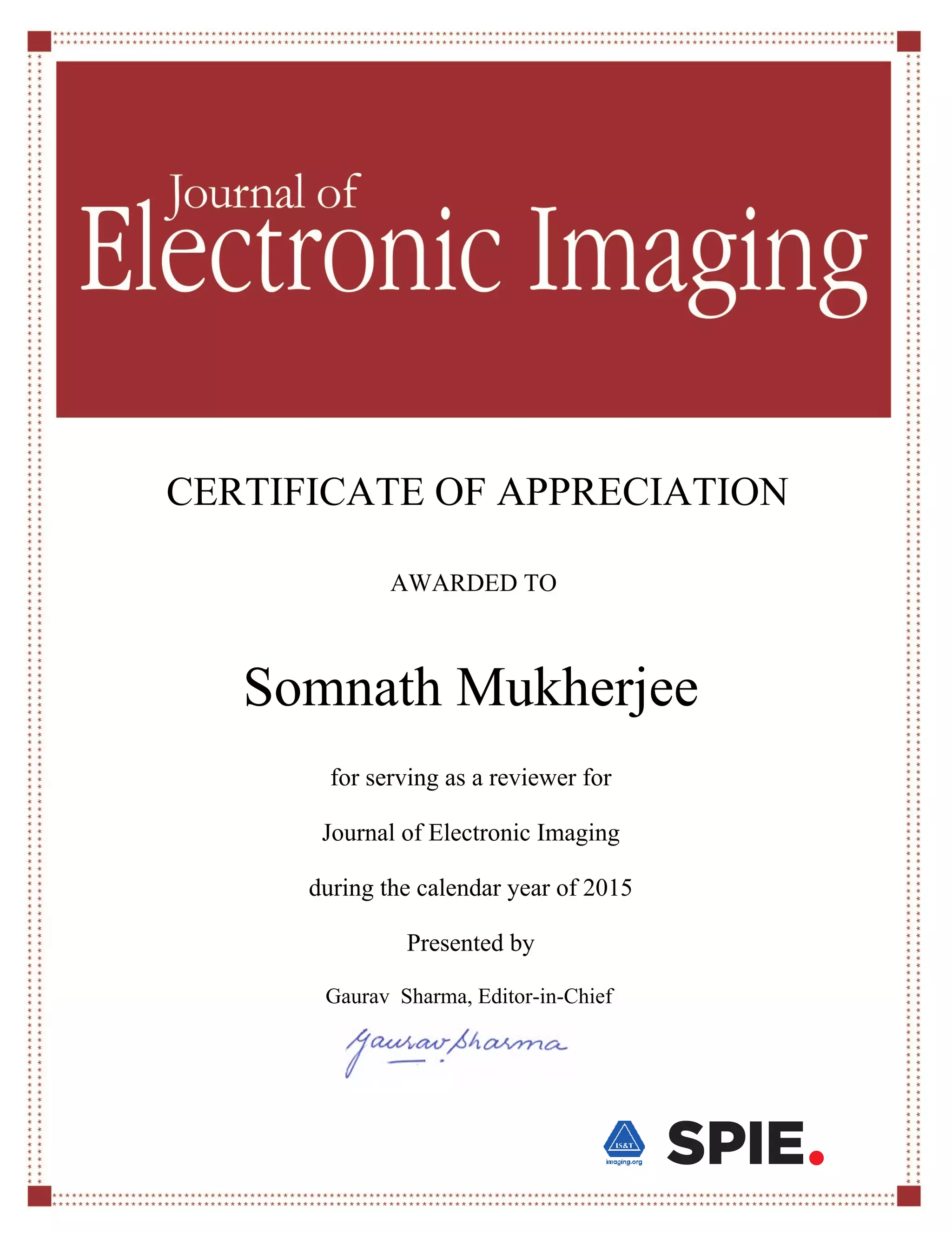 JournalReviewerCertificate | PDF