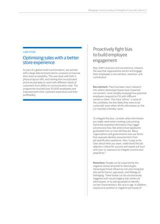 Managing Unconscious Bias to Strengthen Corporate Culture Whitepaper | PDF