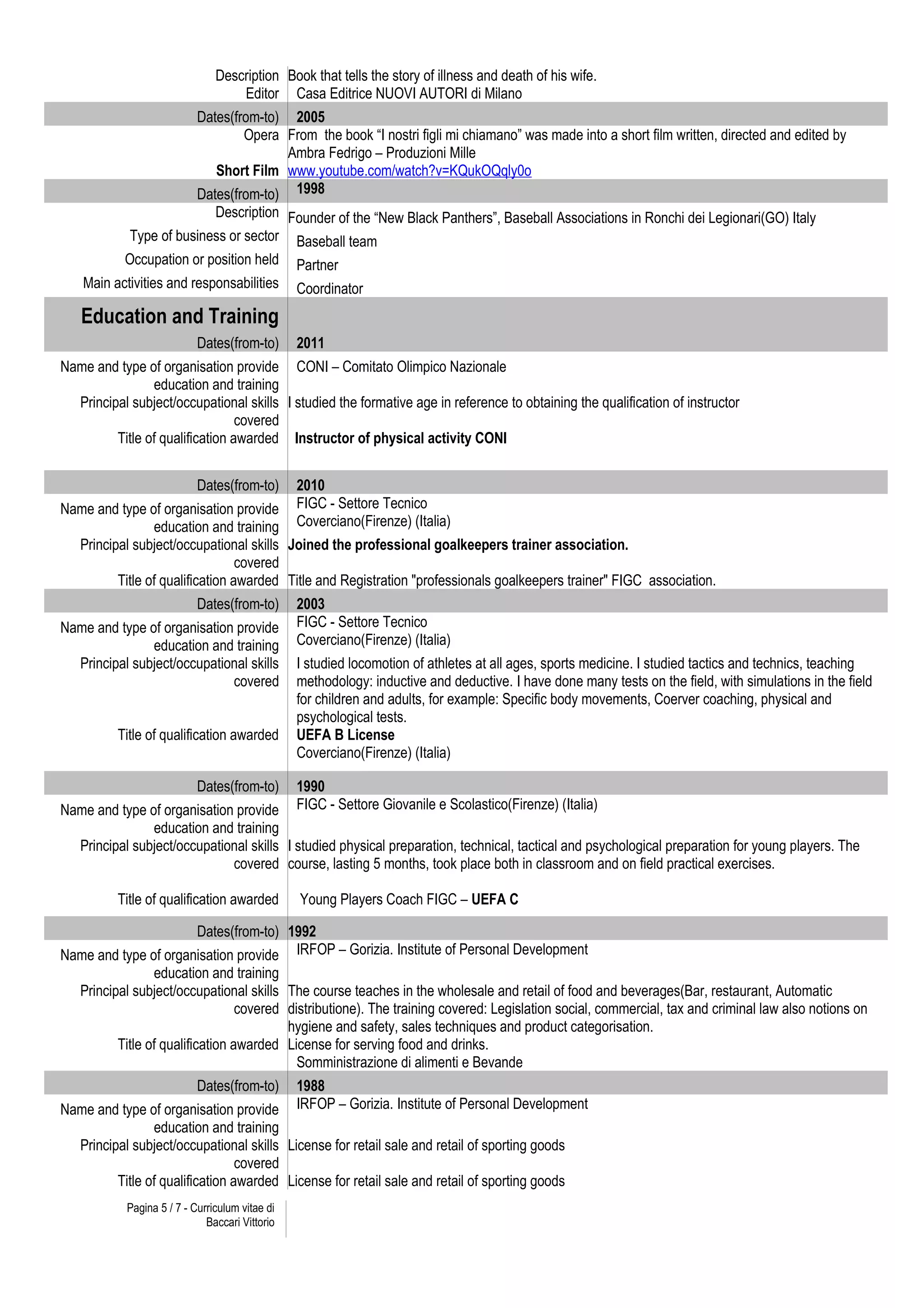 Europass-CV-Vitt-ING_DIC 2016 | PDF