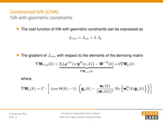 Geometrically Constrained Independent Vector Analysis | PPT