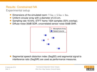 Geometrically Constrained Independent Vector Analysis | PPT