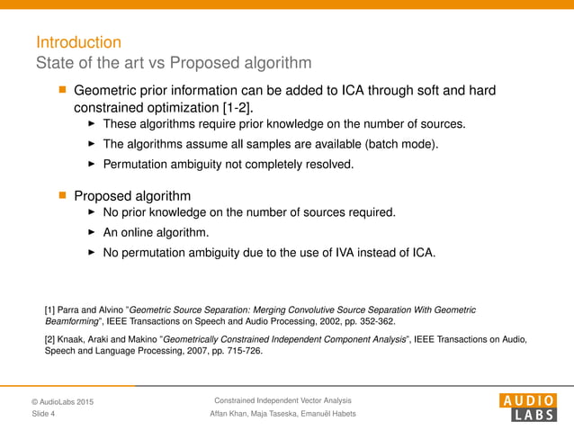 Geometrically Constrained Independent Vector Analysis | PPT