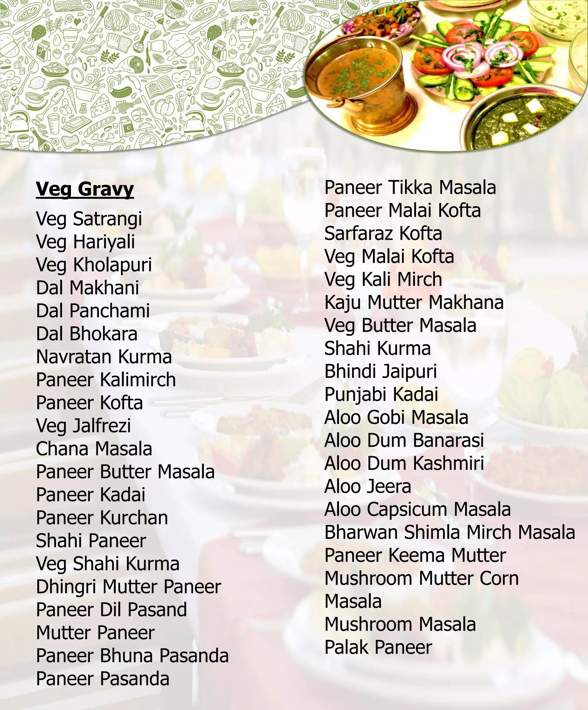Sharon Foods Menu | PDF