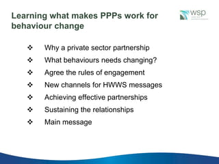 Hygiene promotion at scale and working with the private sector | PPTX