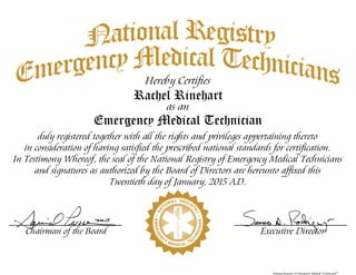 EMT Certificate | PDF | First Aid | Injuries