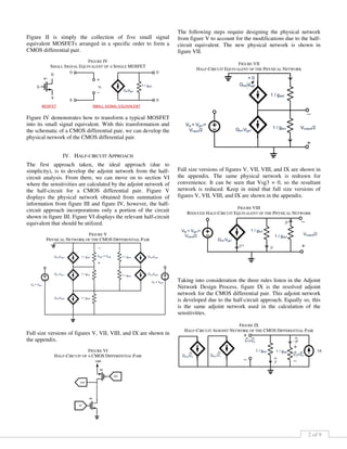 Adjoint Network Analysis of a CMOS Differential Pair | PDF