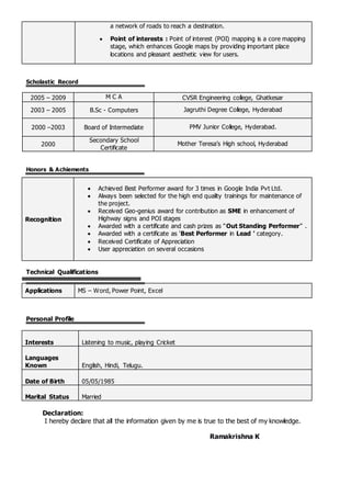 updated mapping resume | DOCX