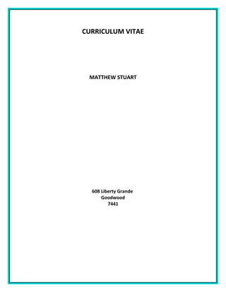 Matthew Stuart CV | DOC