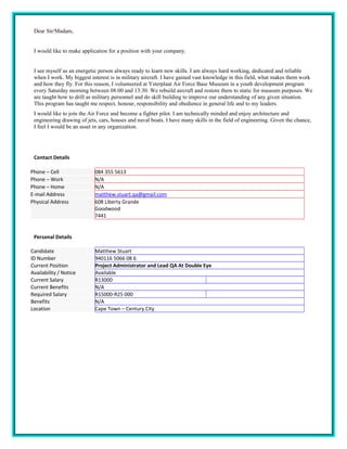 Matthew Stuart CV | DOC