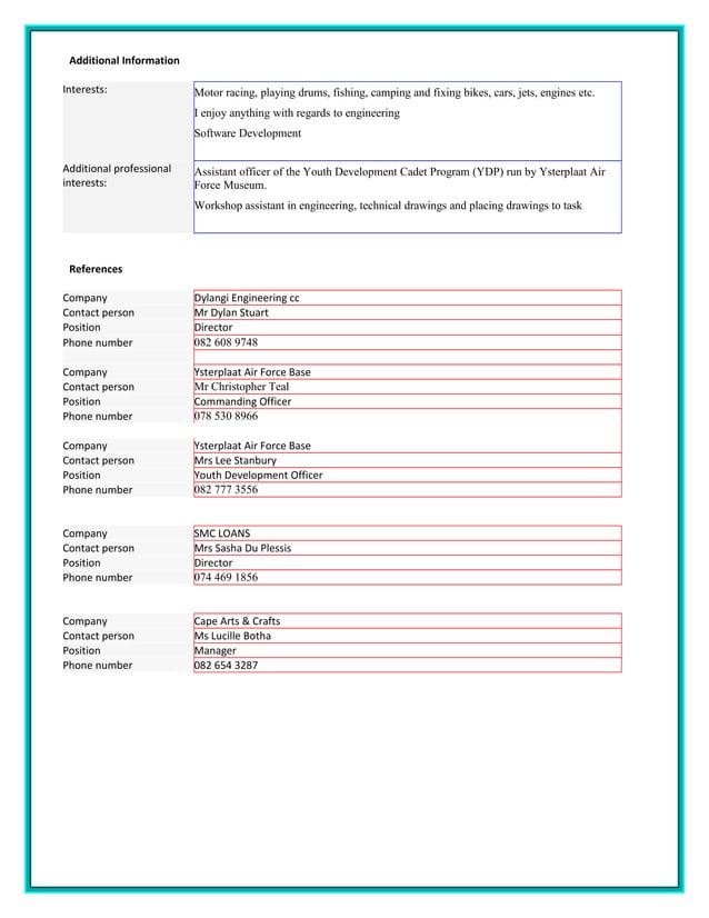 Matthew Stuart CV | DOC | Resume Writing and Advice | Job Search
