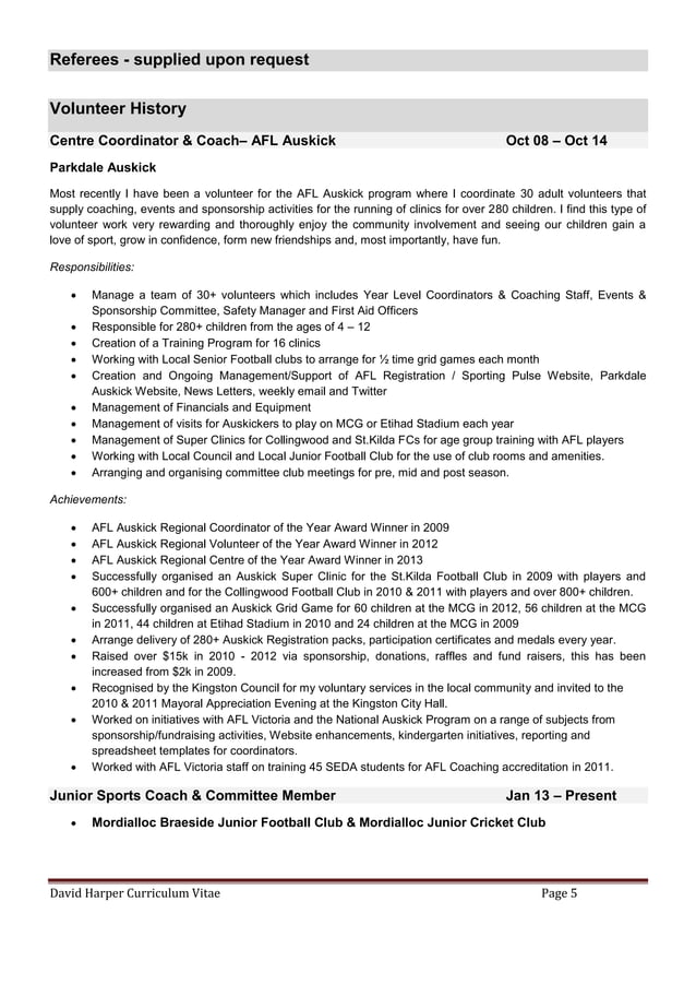 David Harper CV - 2015 | PDF