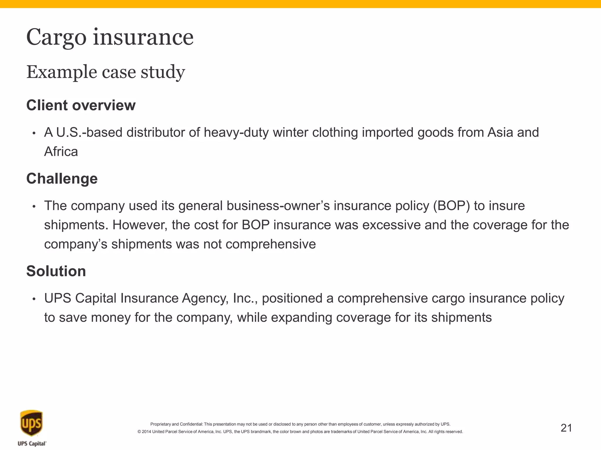 UPS Capital Capabilities Presentation | PPTX