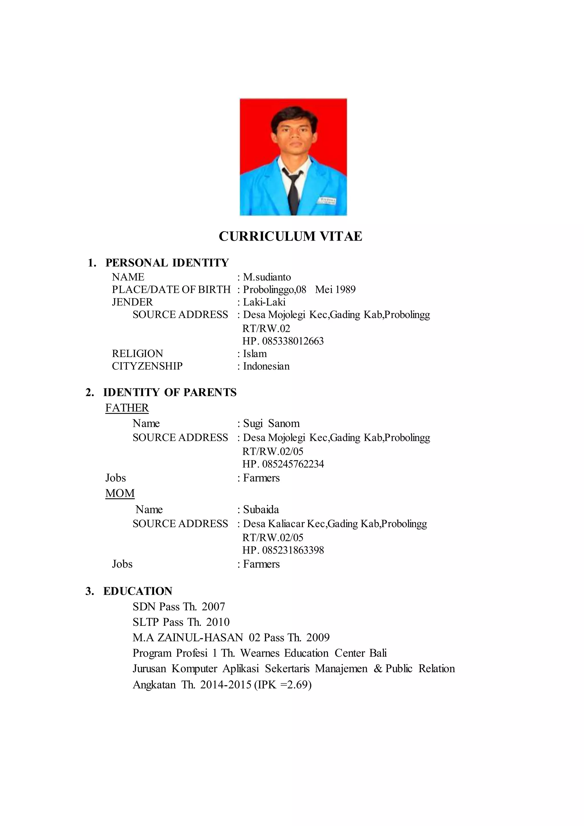 CV Sudianto | DOCX