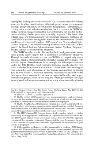 E Usinger - Using NMTCs to Finance Commercial Real Estate (ABA Journal ...