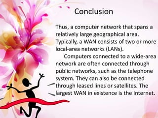 Wide Area Networking | PPTX