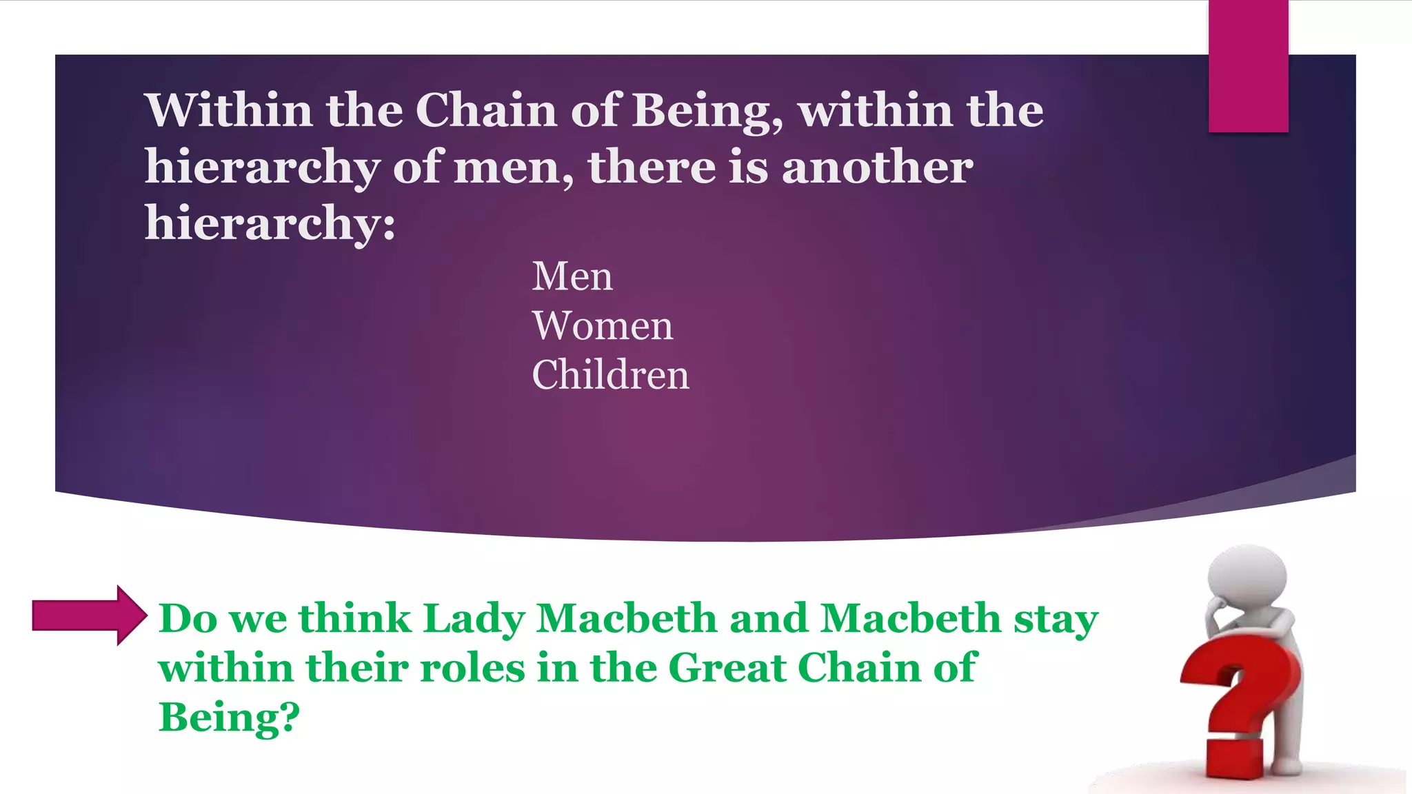 Macbeth an Great Chain of Being | PPTX
