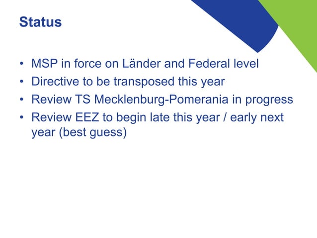 Maritime Spatial Planning in Germany* | PPT