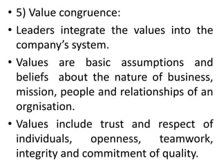 EE&FA - LEADERSHIP - FINAL YEAR CS/IT - SRI SAIRAM INSTITUTE OF ...