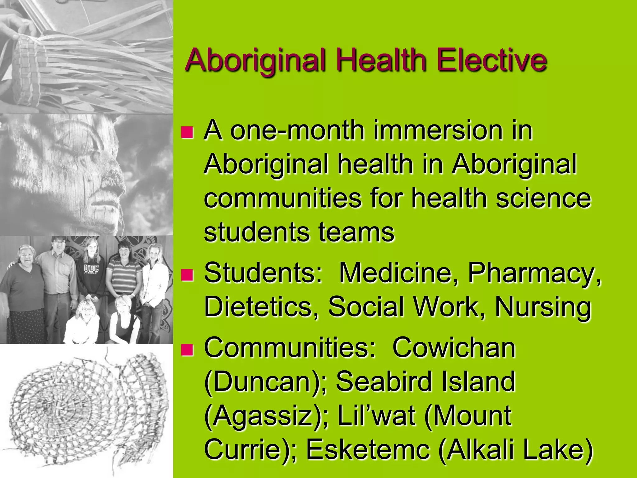 Expanding Aboriginal Health Knowledge in Communities and in Educating ...