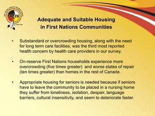 Health Issues, Programs and Services for Seniors in First Nations ...