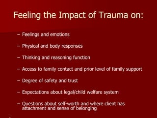 The Treatment of Intergenerational Trauma, Resiliency in First Nation ...
