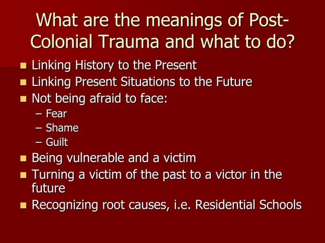 The Treatment of Intergenerational Trauma, Resiliency in First Nation ...