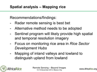 Mapping rice in Africa and assessing the potential for development | PPTX