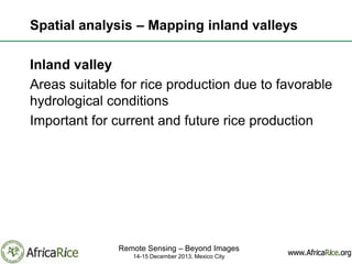 Mapping rice in Africa and assessing the potential for development | PPTX