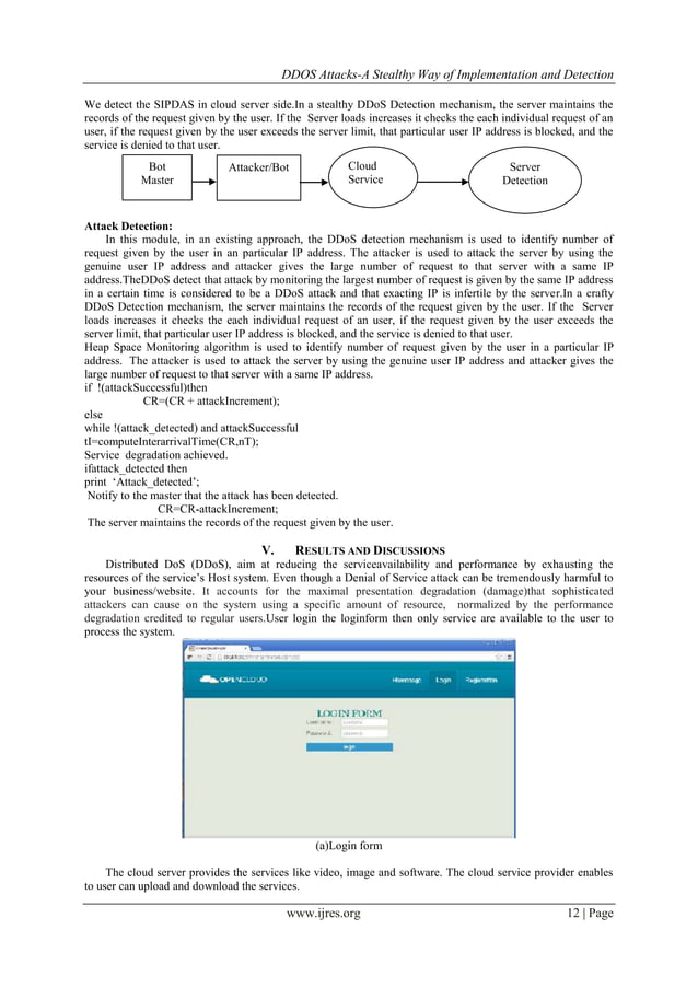 Ddos Attacks A Stealthy Way Of Implementation And Detection Pdf