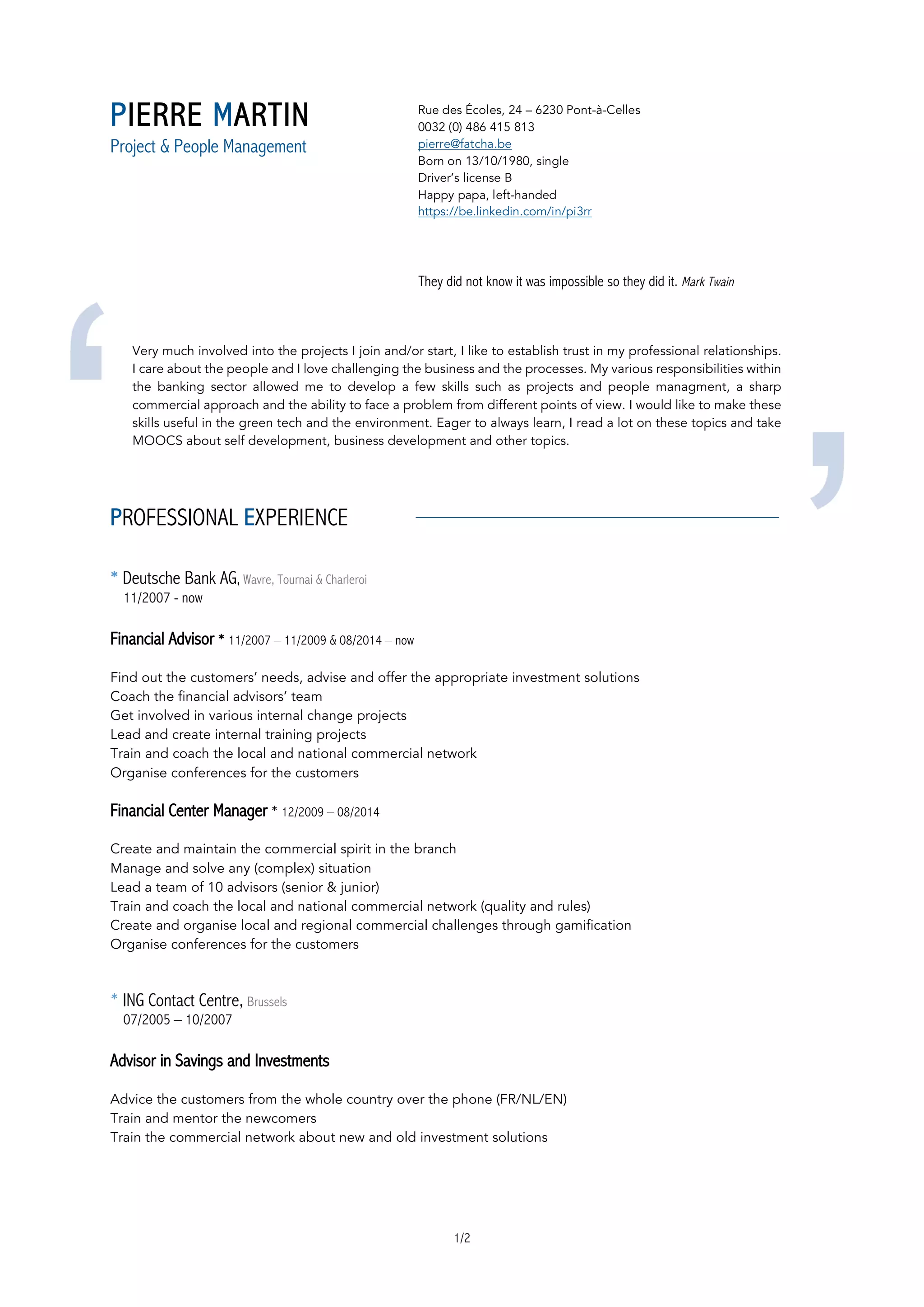CV Pierre MARTIN EN | PDF