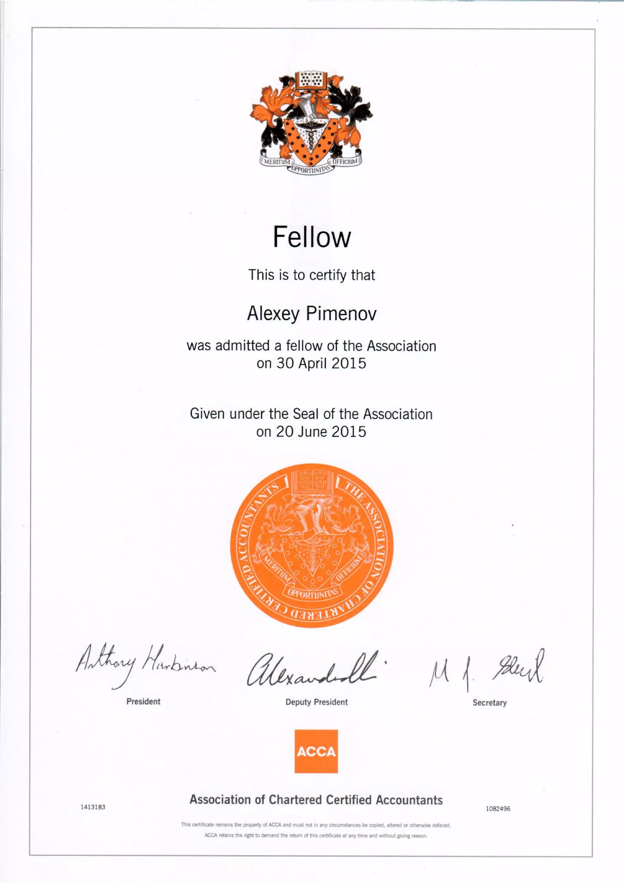 FCCA Certificate | PDF