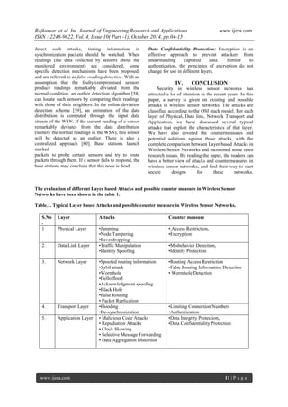 Security Attacks and its Countermeasures in Wireless Sensor Networks | PDF
