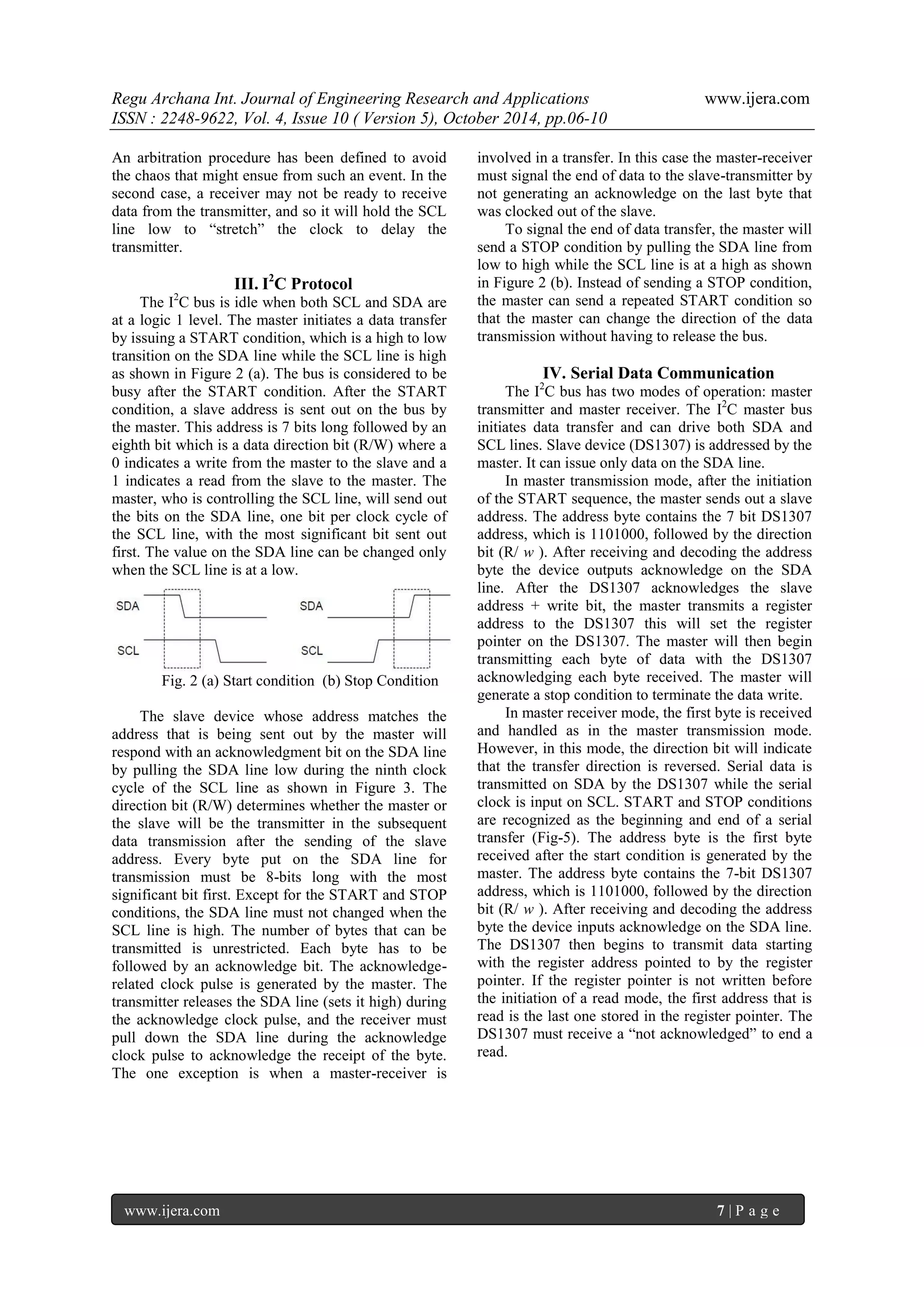Implementation of I2C Master Bus Protocol on FPGA | PDF