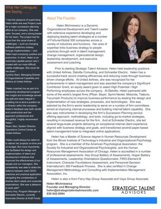 Strategic Talent Advisors Brochure | PDF