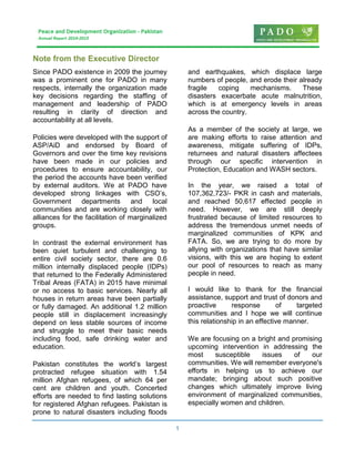 PADO Annual Report 2014-15 | PDF