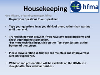 GP+HFMA+presentation | PDF | Healthcare Industry | Industries