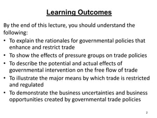 B416 The Evolution Of Global Economies Lecture 7 Governmental Influence ...