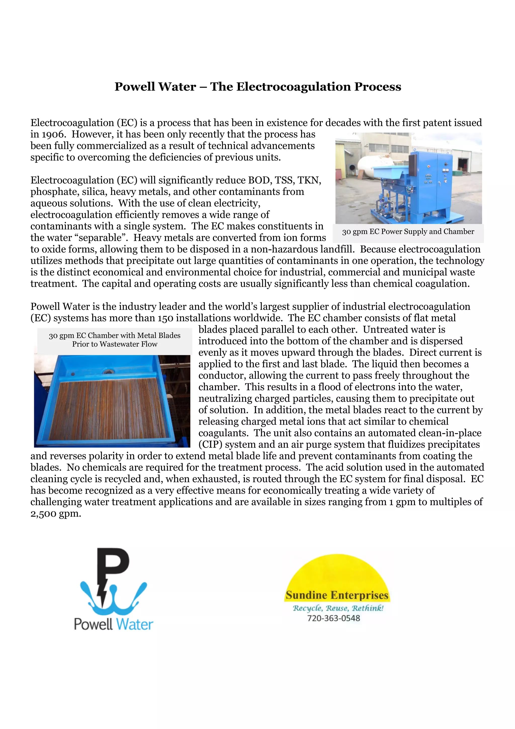 Electrocoagulation Process Option 4 | PDF