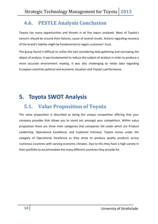 Strategic Technology management for TOYOTA | PDF