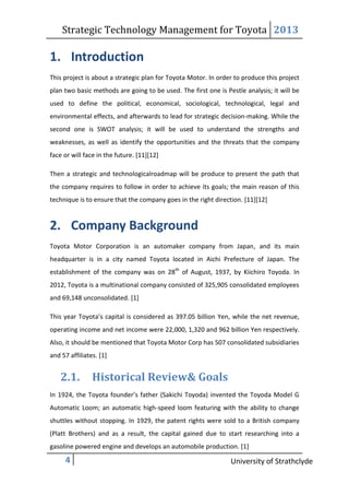 Strategic Technology management for TOYOTA | PDF