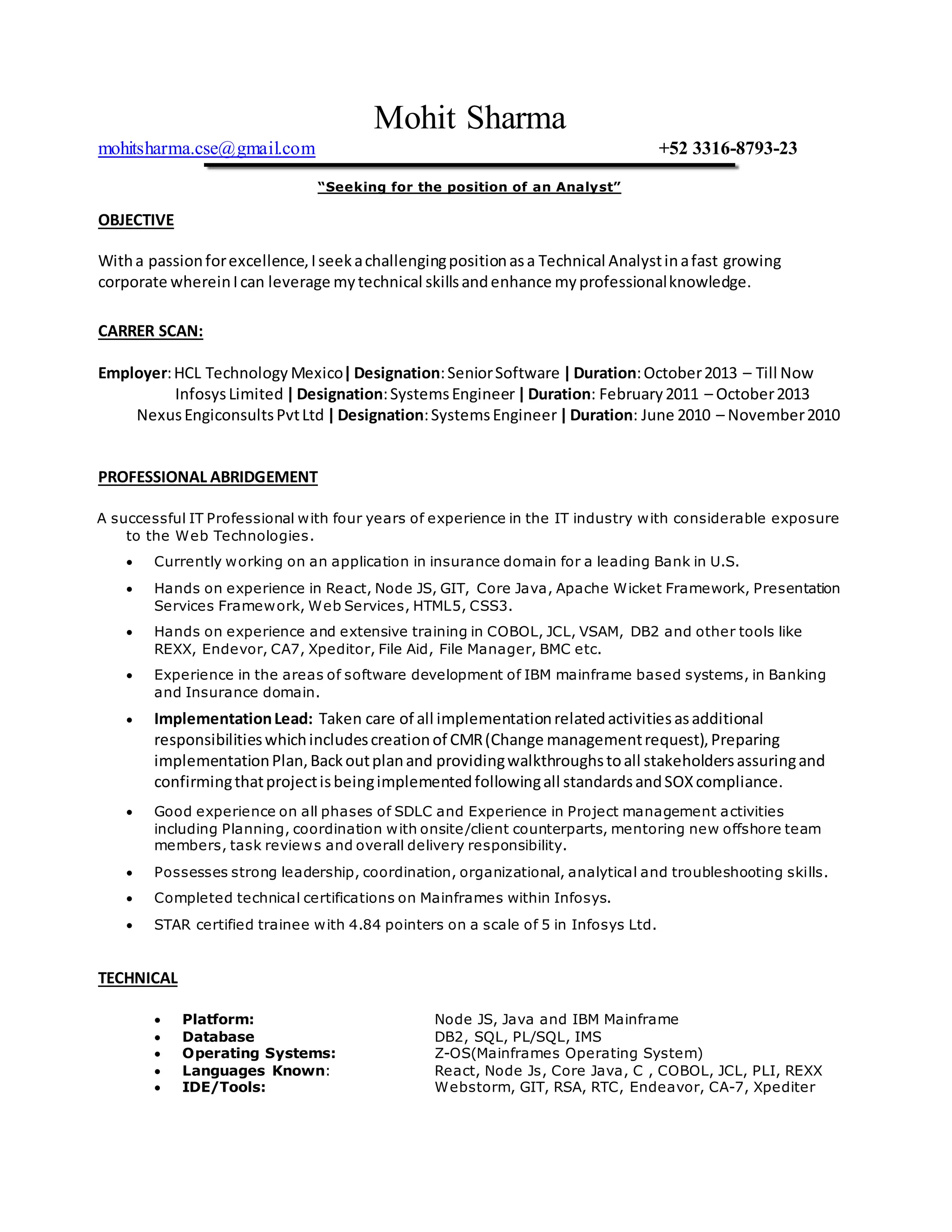 Resume_Mohit Sharma | DOCX