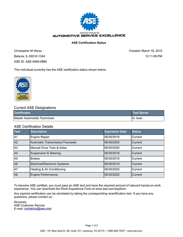 Certification Status (1) | PDF | Automotive Industry | Industries