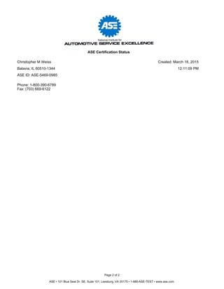 Certification Status (1) | PDF | Automotive Industry | Industries