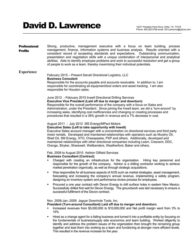 DavidResume020115 | PDF