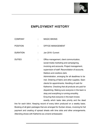 Miranda Govender - CV 2016 | DOC