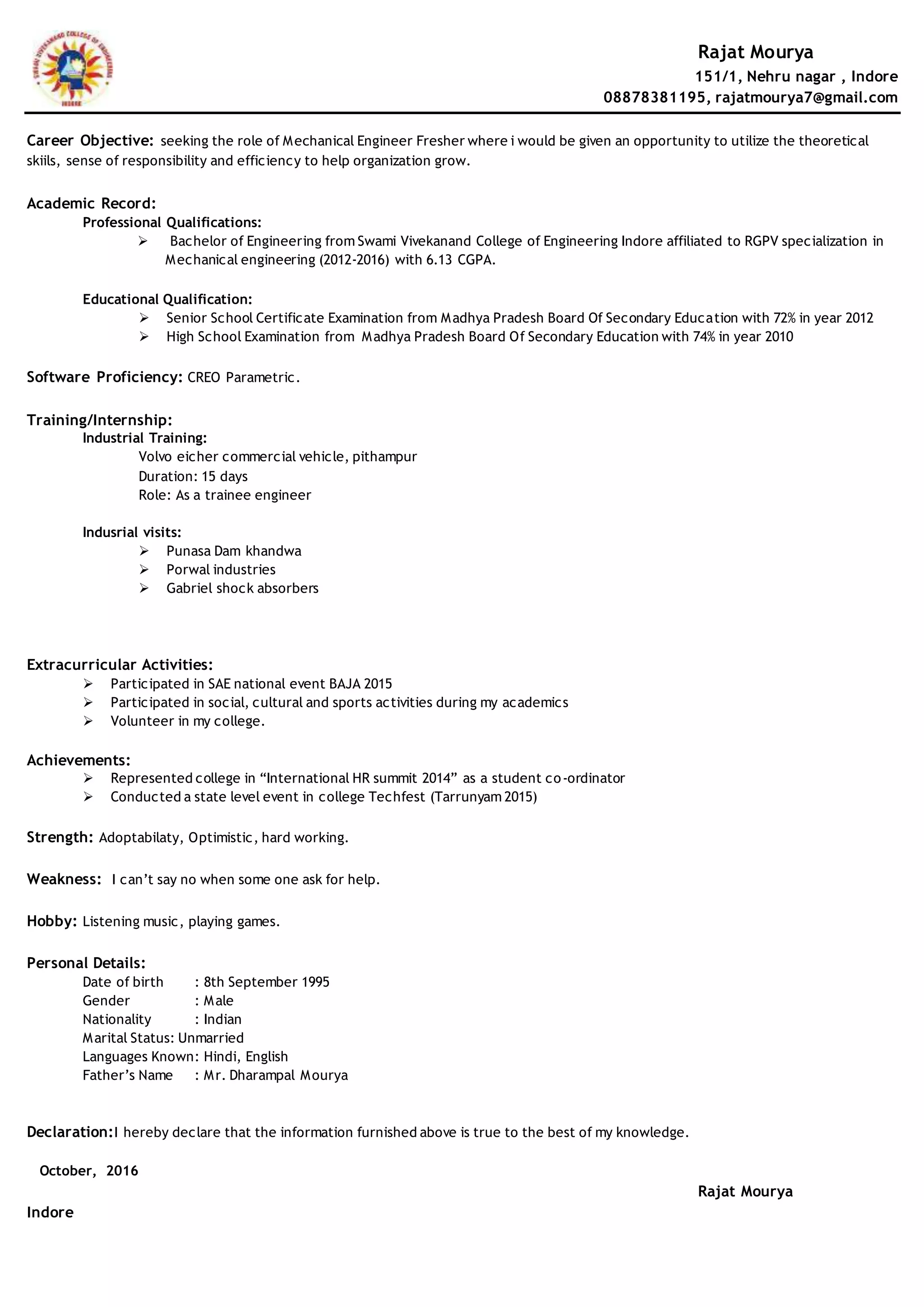 rajat_resume[1] | PDF
