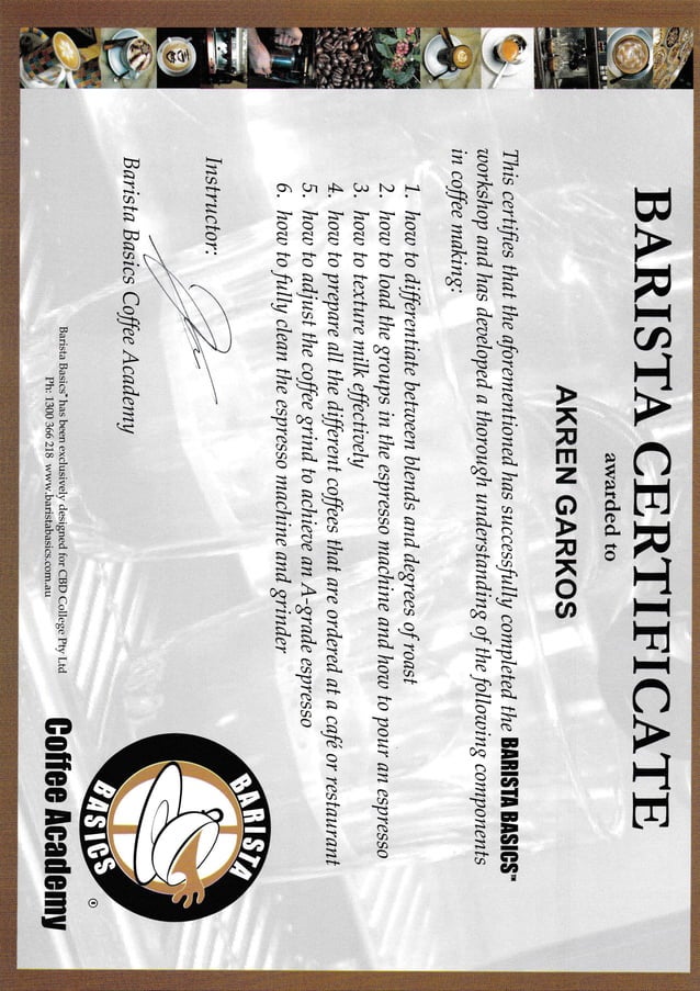 Barista Basics Course (22-10-2016) | PDF | Food & Drink