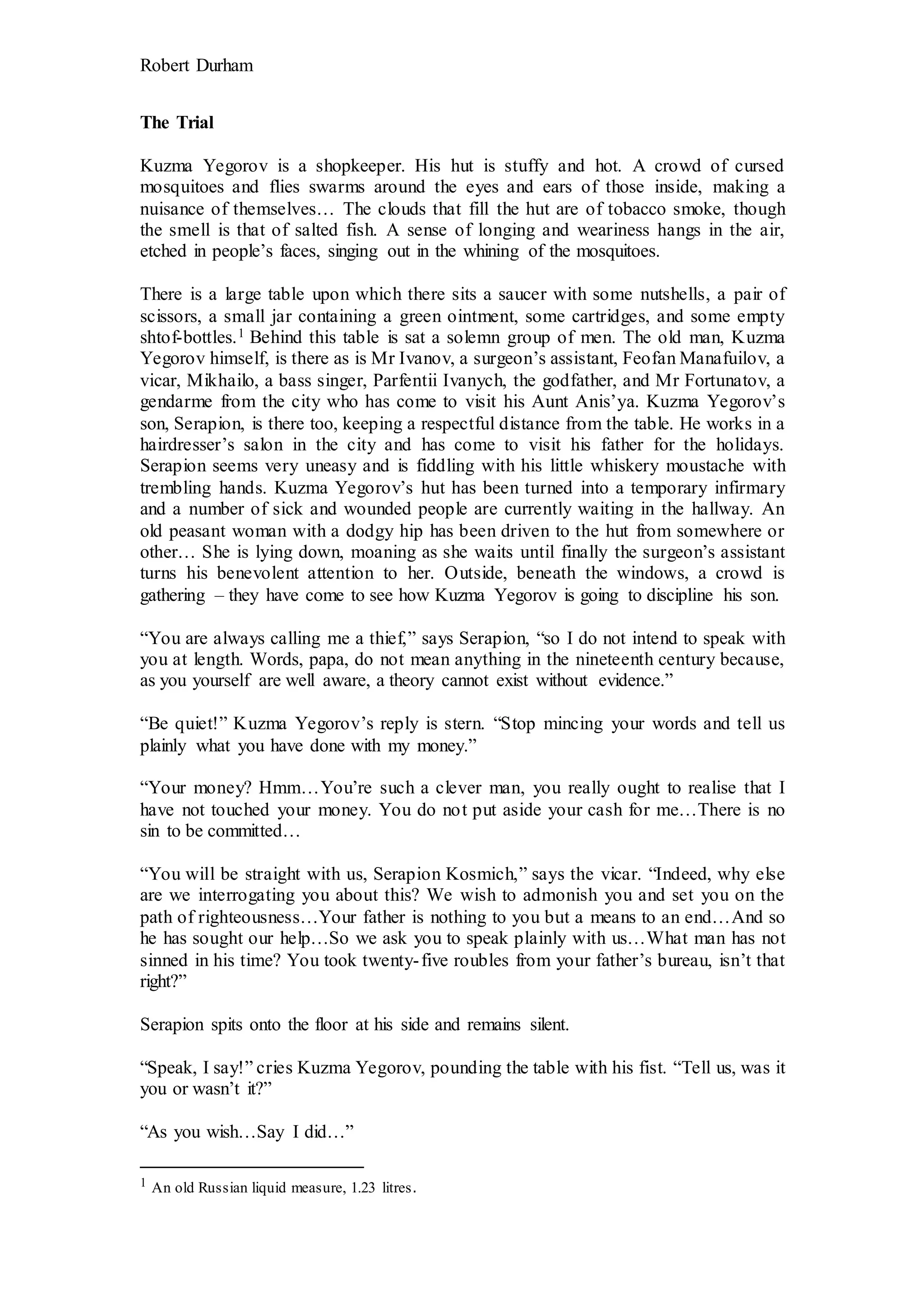 Chekhov translation (final draft) | DOCX | Musicals | Genres