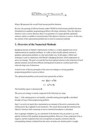 Efficient Frontier Searching of Fixed Income Portfolio under CROSS | PDF