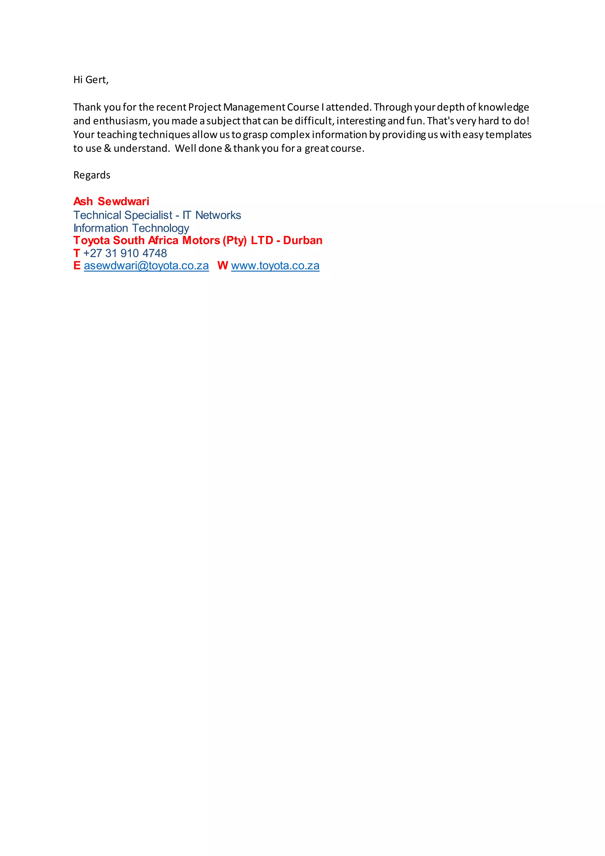 Ash Toyota DBN Reference | DOCX
